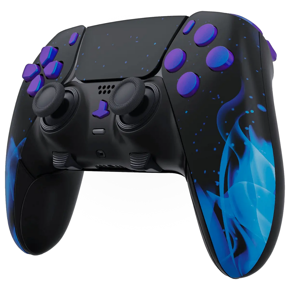 MODDEDZONE BLUE FIRE PS5 DualSense Edge Custom Modded Wireless Controller | MODDEDZONE