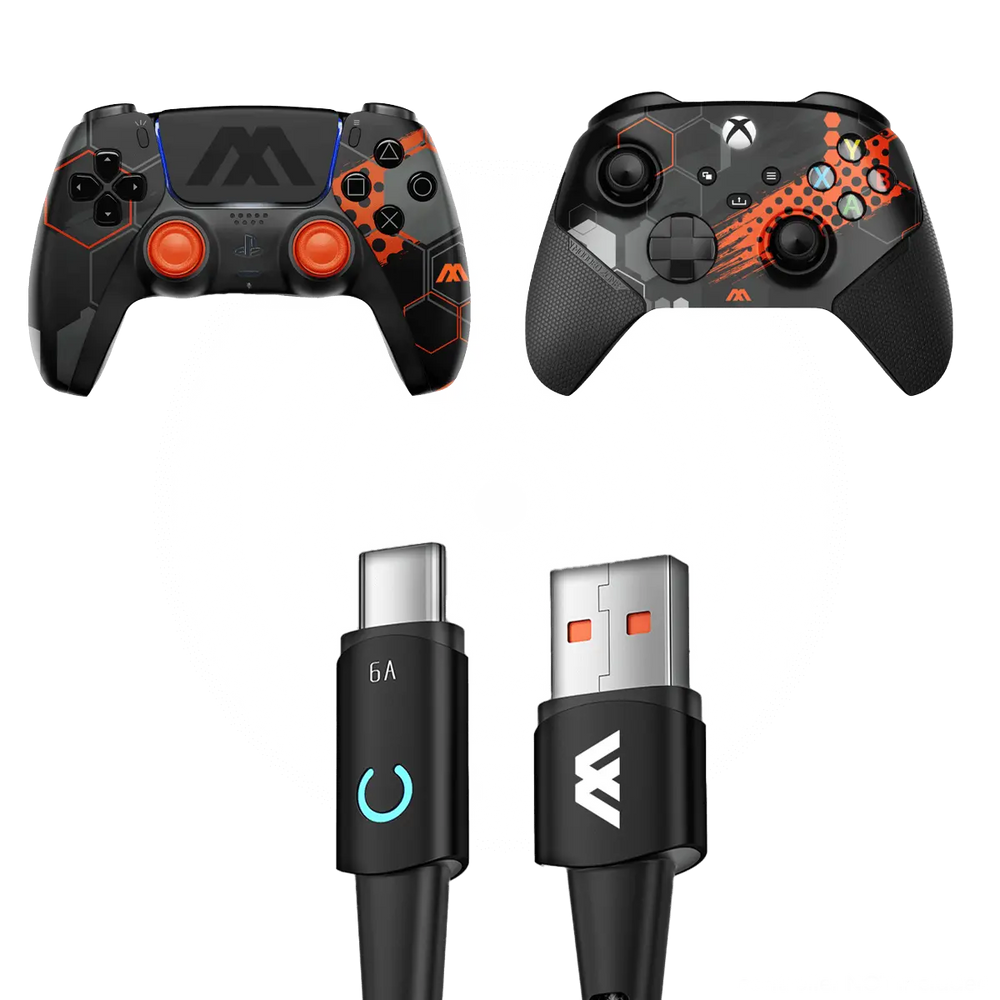 MODDEDZONE USB-C CABLE FOR XBOX SERIES X|S, PS5, NINTENDO PRO 10 FT (3M ...