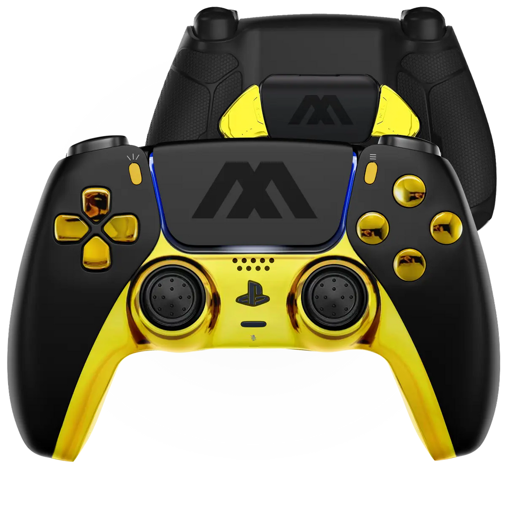 BLACK GOLD EXTREME PS5 SMART PRO MODDED CONTROLLER | MODDEDZONE