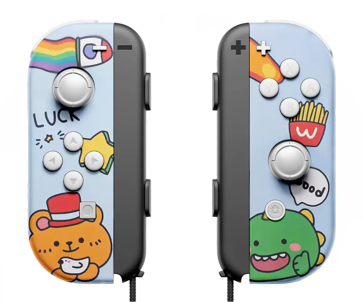 MODDEDZONE GOOD LUCK CUSTOM NINTENDO JOY-CON CONTROLLERS | MODDEDZONE