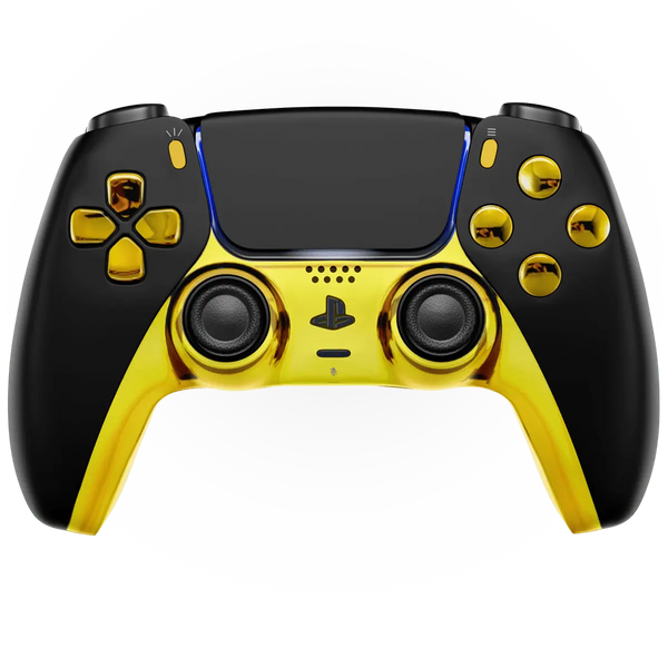 MODDEDZONE BLACK GOLD PS5 CUSTOM MODDED CONTROLLER | MODDEDZONE