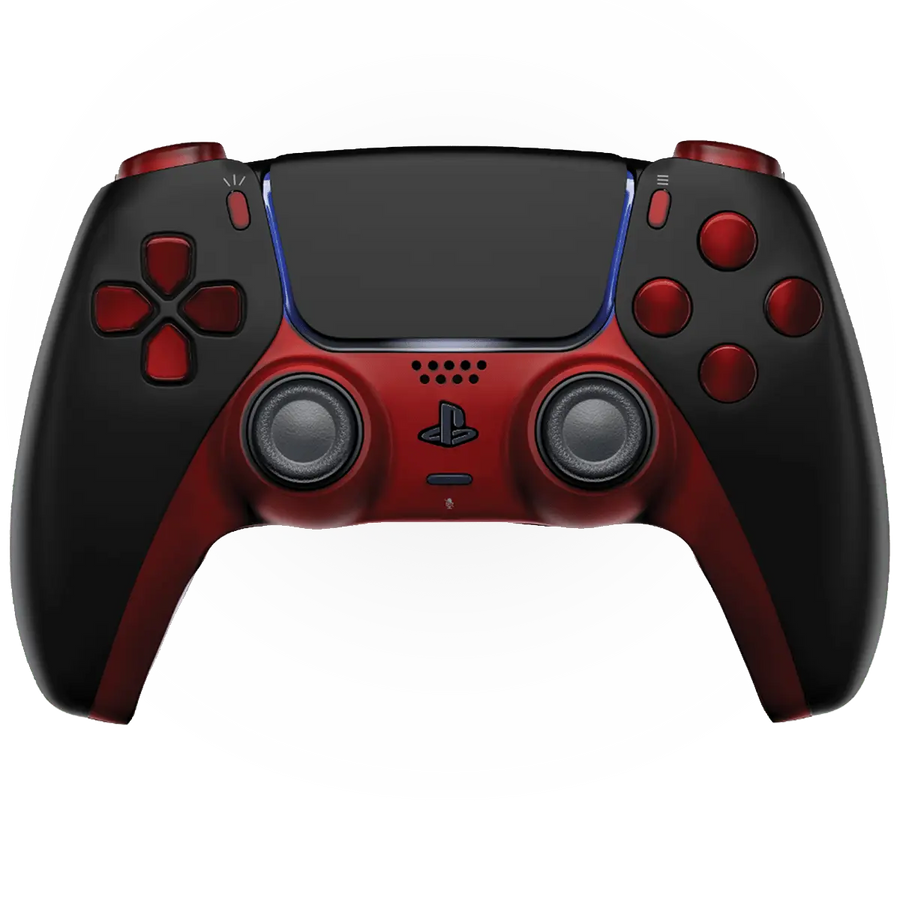 BLACK RED PS5 CUSTOM MODDED CONTROLLER | ModdedZone