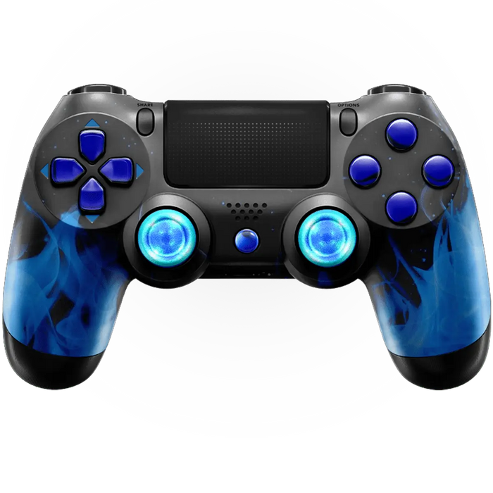 MODDEDZONE BLUE FIRE PS4 CUSTOM MODDED CONTROLLER | MODDEDZONE