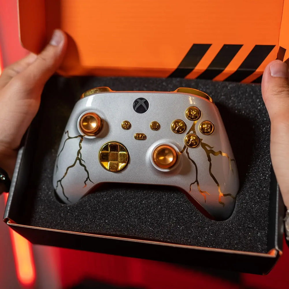 GOLD THUNDER XBOX SERIES X CUSTOM MODDED CONTROLLER | ModdedZone