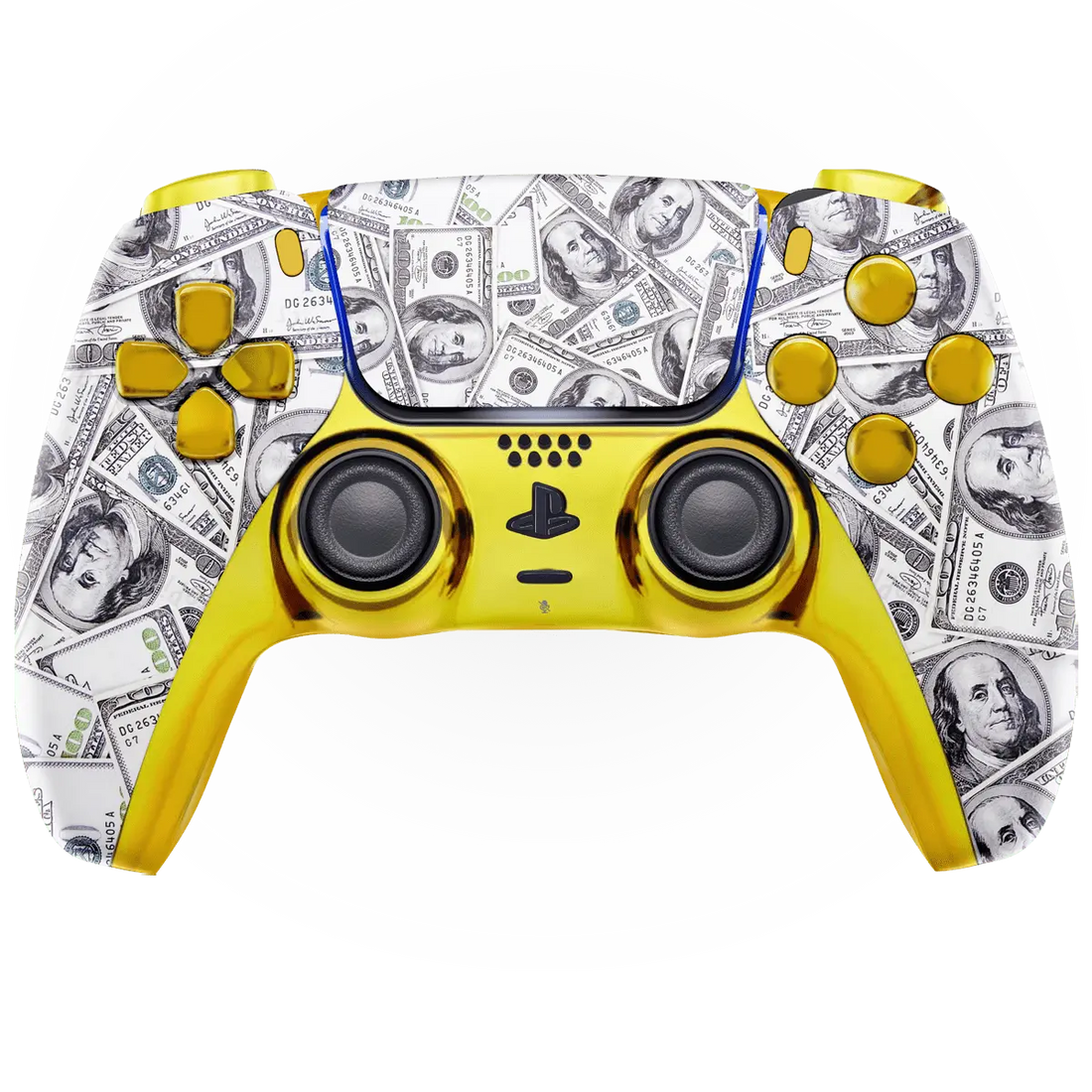 GOLD MONEY PS5 CUSTOM MODDED CONTROLLER | ModdedZone
