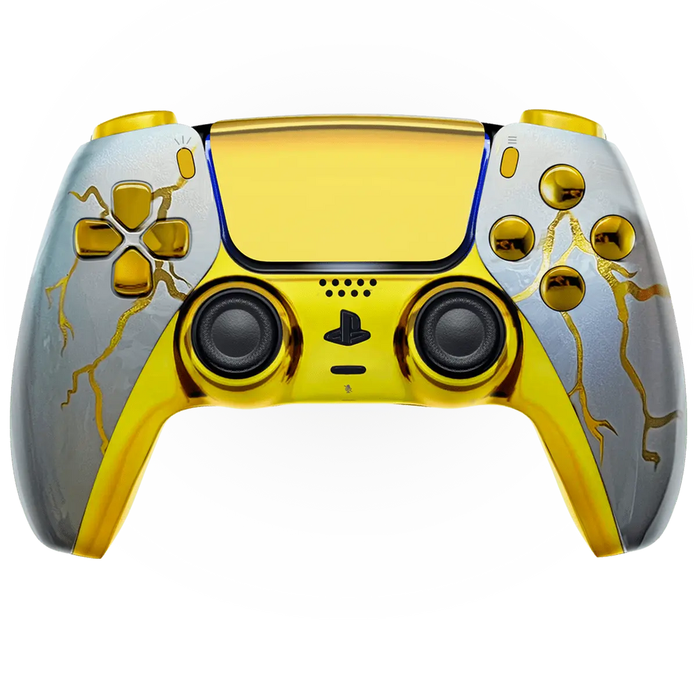 GOLD THUNDER PS5 CUSTOM MODDED CONTROLLER | ModdedZone